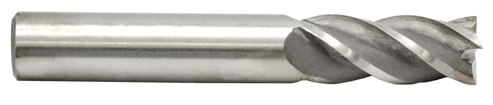 7/16" Left Hand End Mill, High Speed Steel, 4-Flute, 3/8" Shank, by MDX ...