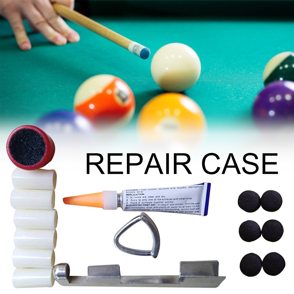 Tip Repair Tool Kit Billiards Supplies Tip Sander Glue File Cue Tips ...
