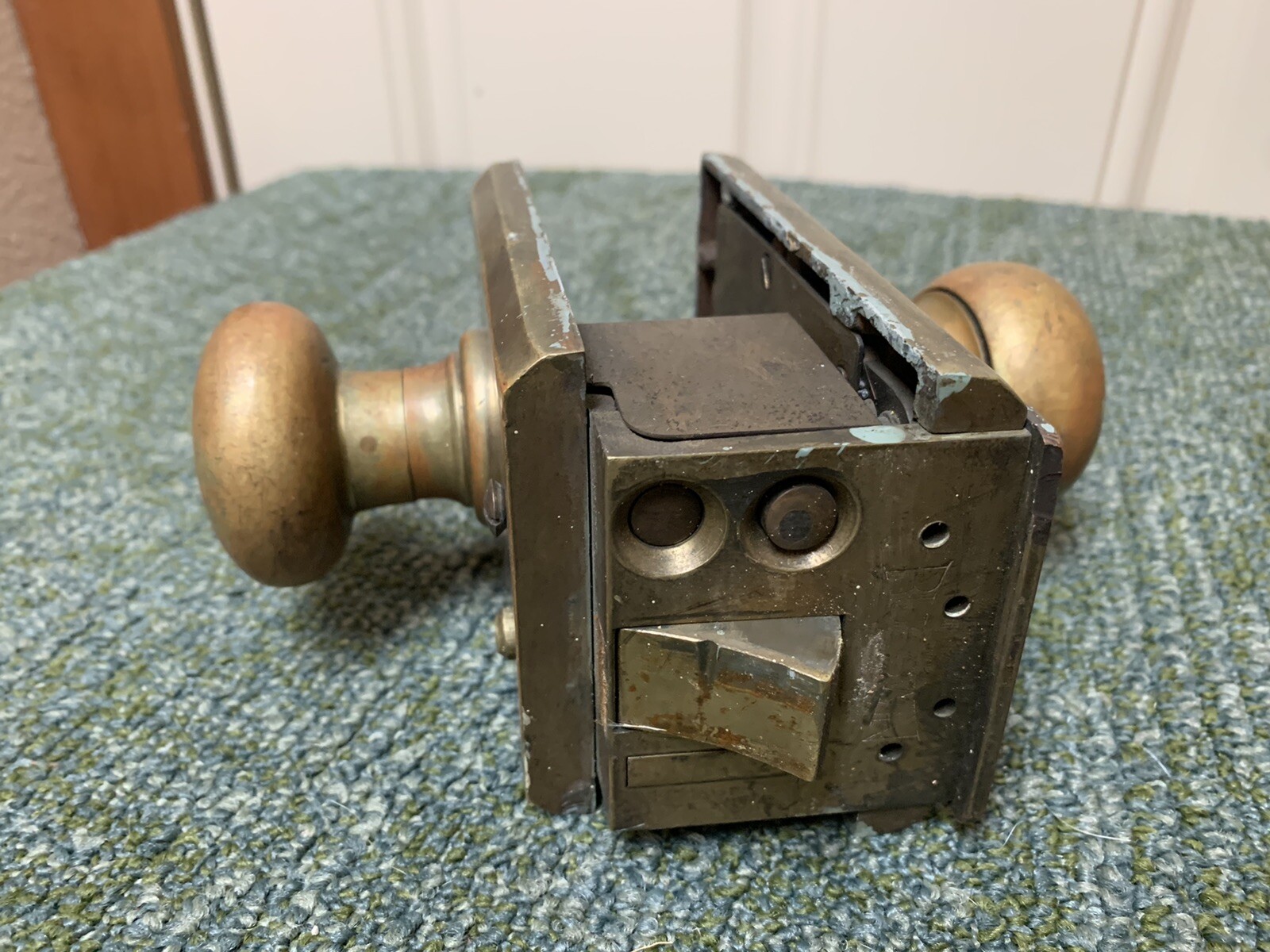 VINTAGE ANTIQUE RUSSWIN DESIGN MORTISE DOOR KNOB LOCK LOCKSET | eBay