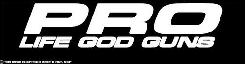 Pro Life Gun God Vinyl Decal Sticker 9 in Second Amendment Donald Trump ...