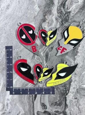 60pcs Wolverine Deadpool Enamel Metal Charms Pendants key Jewelry ...