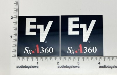 EV Electro-Voice SxA 360 Speaker Badge Logo Emblem Square Aluminum Pair ...