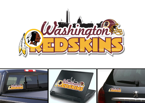 Washington Redskins Sticker Decal Skyline Car Truck Window Wall Laptop ...