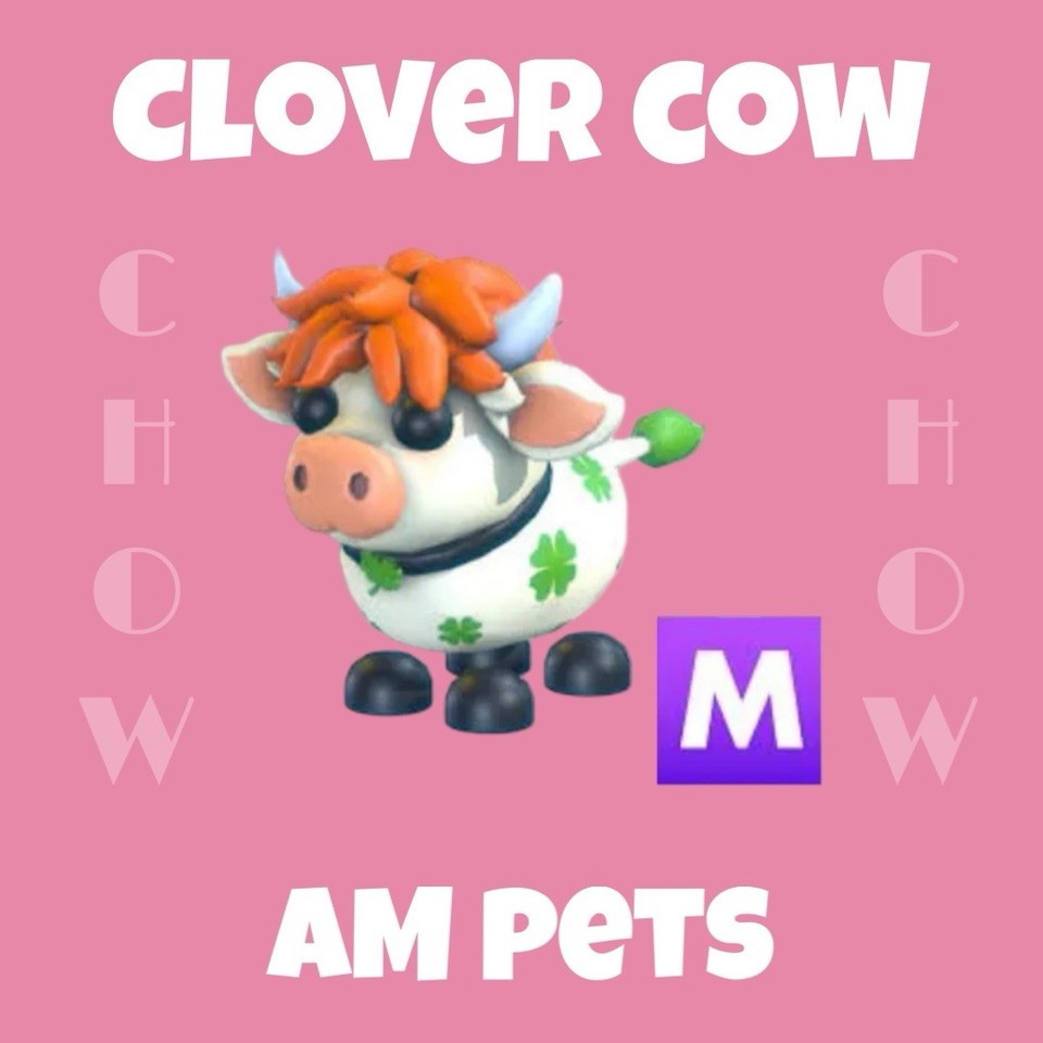 Adopt A Pet From Me - MEGA Clover Cow - *SAME DAY DELIVERY* | eBay