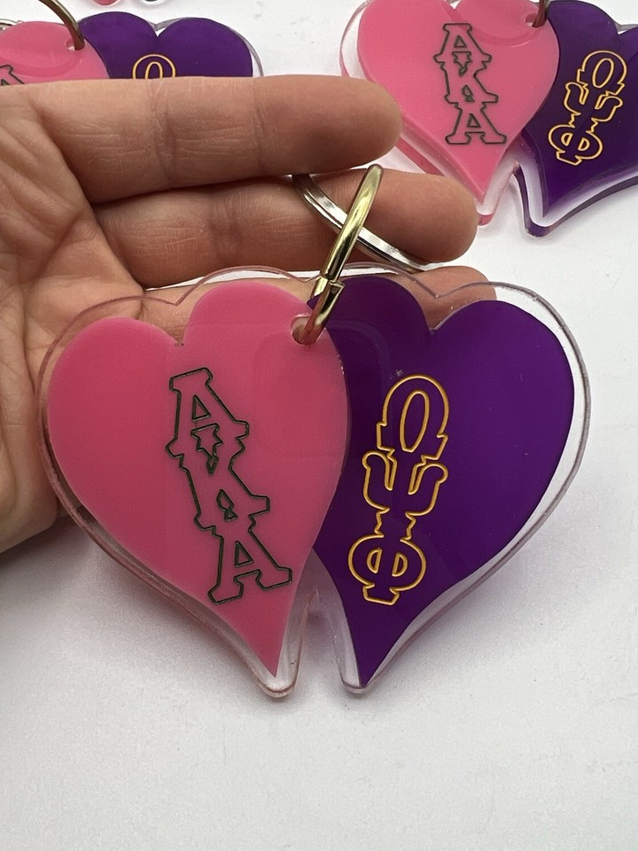 Set Vintage Omega Psi Phi and Alpha Kappa Alpha Plastic Key Chain ...
