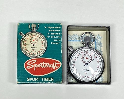 Vintage Sportcraft Stopwatch # 12801 Sport Timer Swiss Made ORIGINAL ...
