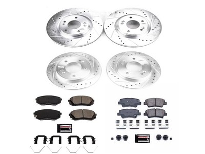 Front and Rear Brake Pad and Rotor Kit For 2019-2021 Hyundai Veloster ...