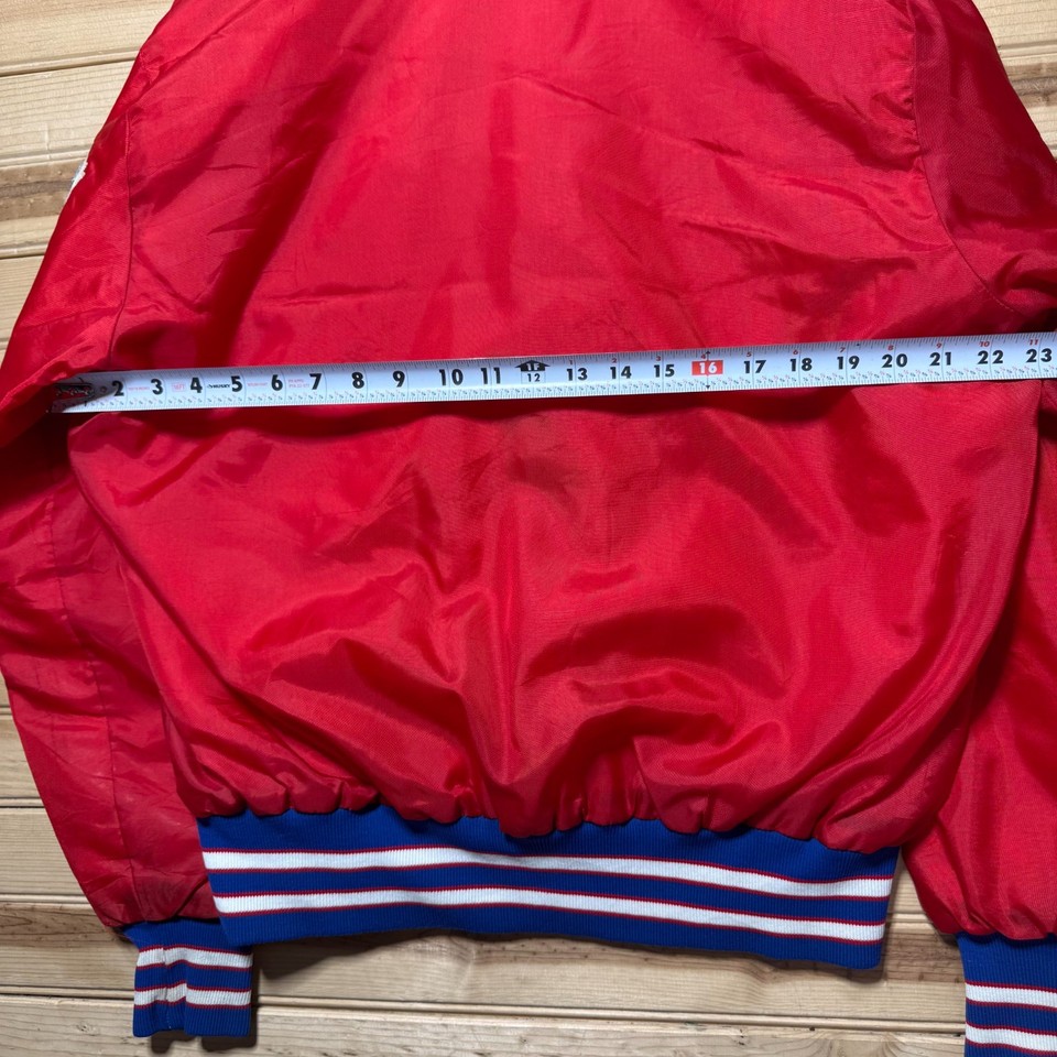 Vintage 80s Eagle Patch Logo Collared Snap Button Satin Bomber Jacket ...