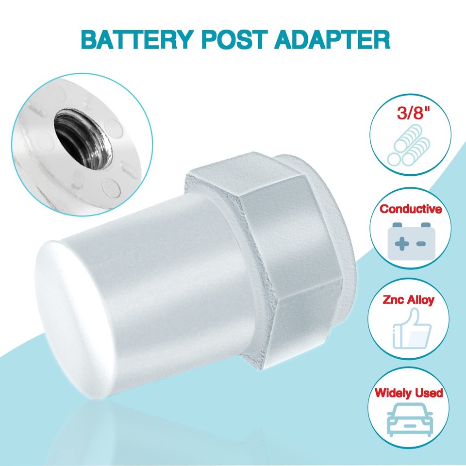 Car Battery Post Adapter 4Pcs Side Post to Top Post Battery Adapter ...