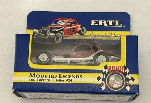 LOU LAZZARO #4 ERTL NUTMEG 1/64 1993 DIRT MODIFIED LEGENDS DIECAST CAR ...