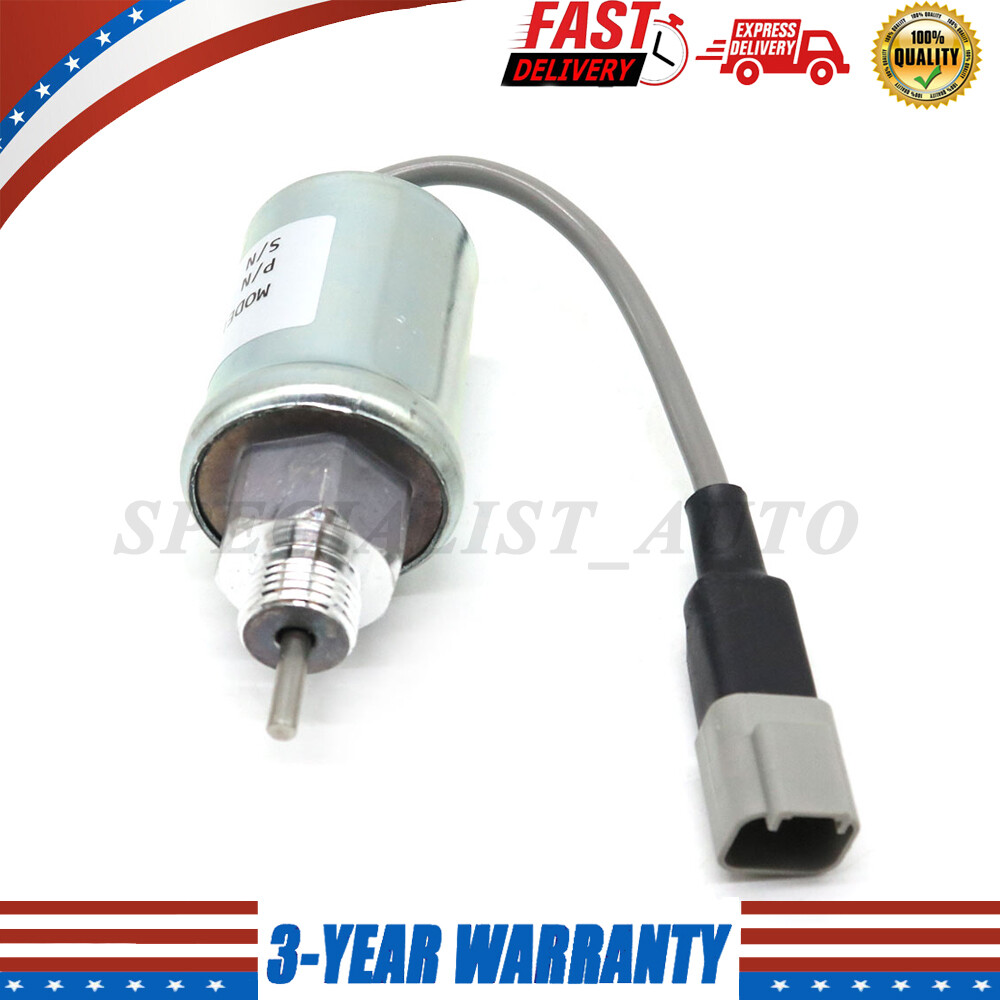 12V Fuel Stop Shutoff Solenoid Valve U85206452 For Perkins Caterpillar ...