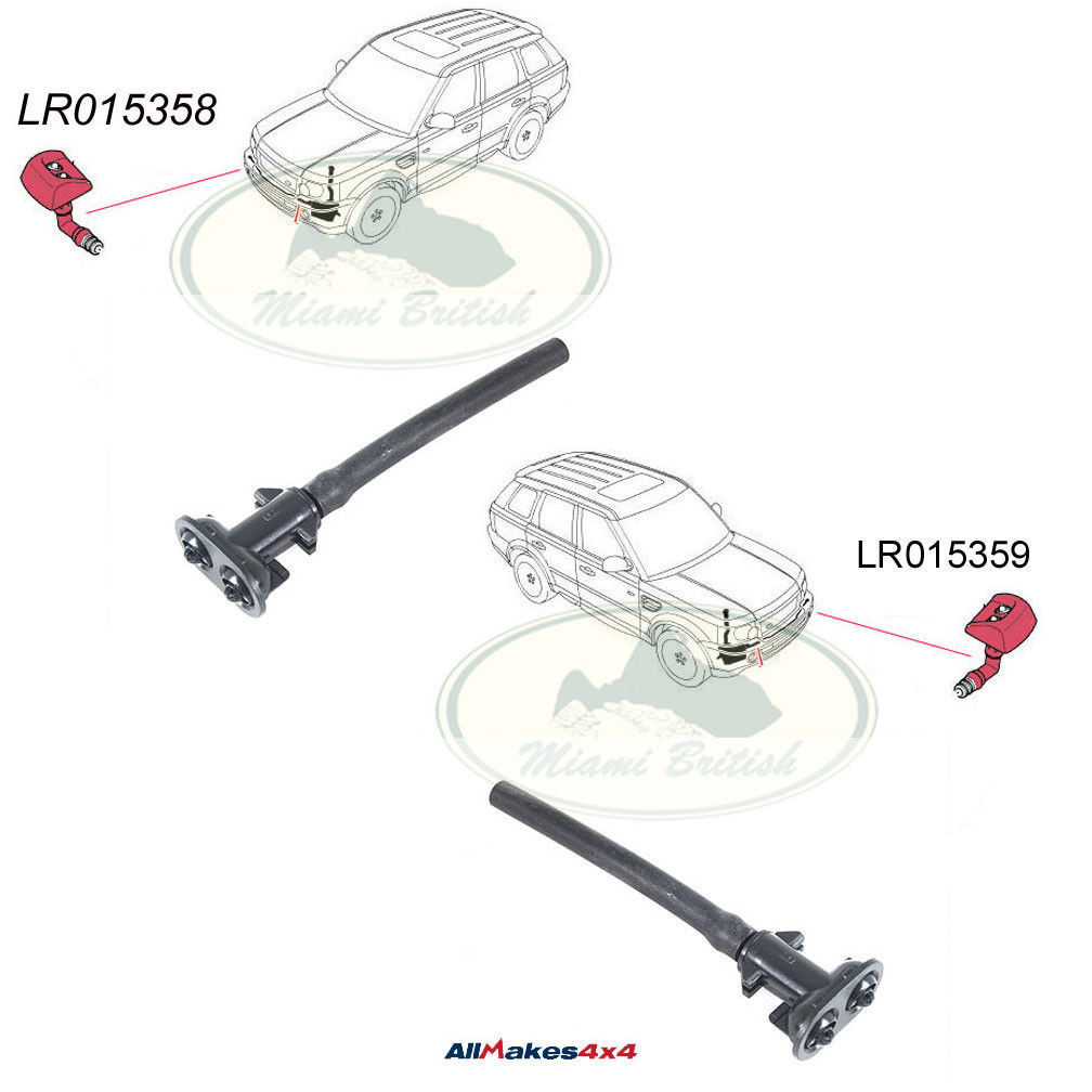 LAND ROVER HEADLAMP WASHER JET SPRAYER SETx2 RR SPORT 10-13 LR015358 ...