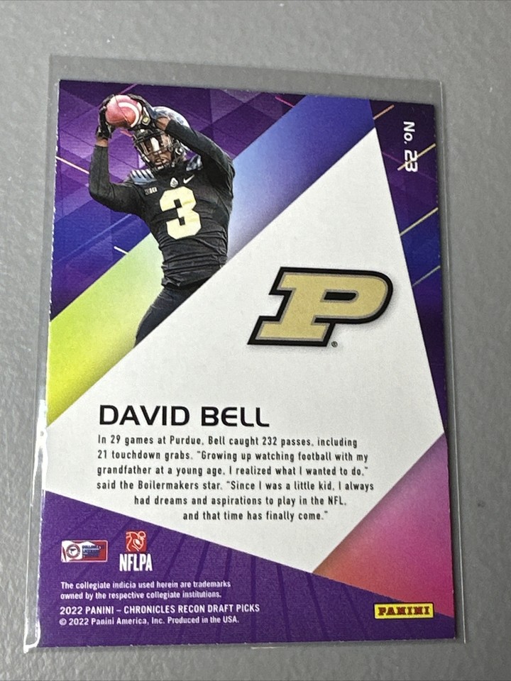 David Bell Rookie Card 2022 Panini Chronicles Draft Picks Recon Browns ...