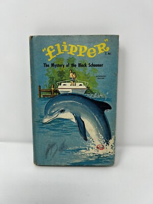 Flipper The Mystery Of The Black Schooner 1966 Whitman Vintage Book | eBay