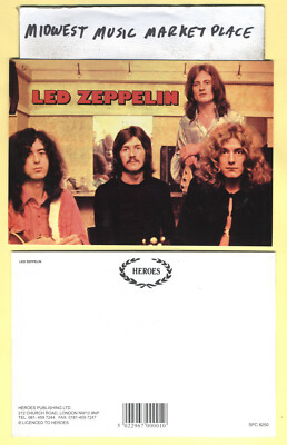 Led Zeppelin Unused 6" x 4" Vintage Postcard - UK Heroes Publishing SPC ...