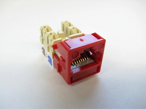 (LOT OF 10) CommScope/Uniprise UNJ600-RD Cat6 UTP RJ-45 Modular Jack ...