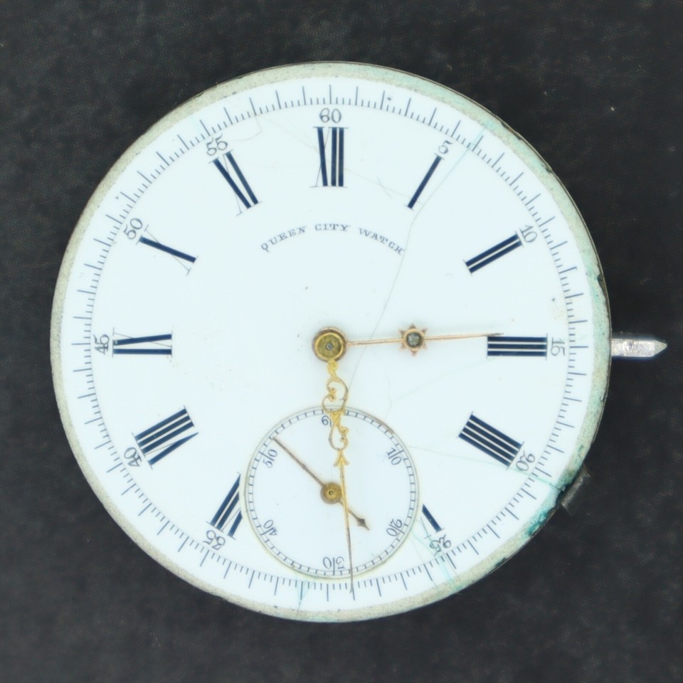 Antique Queen City by August Saltzman 17 Jewel Manual Wind Pocket Watch ...