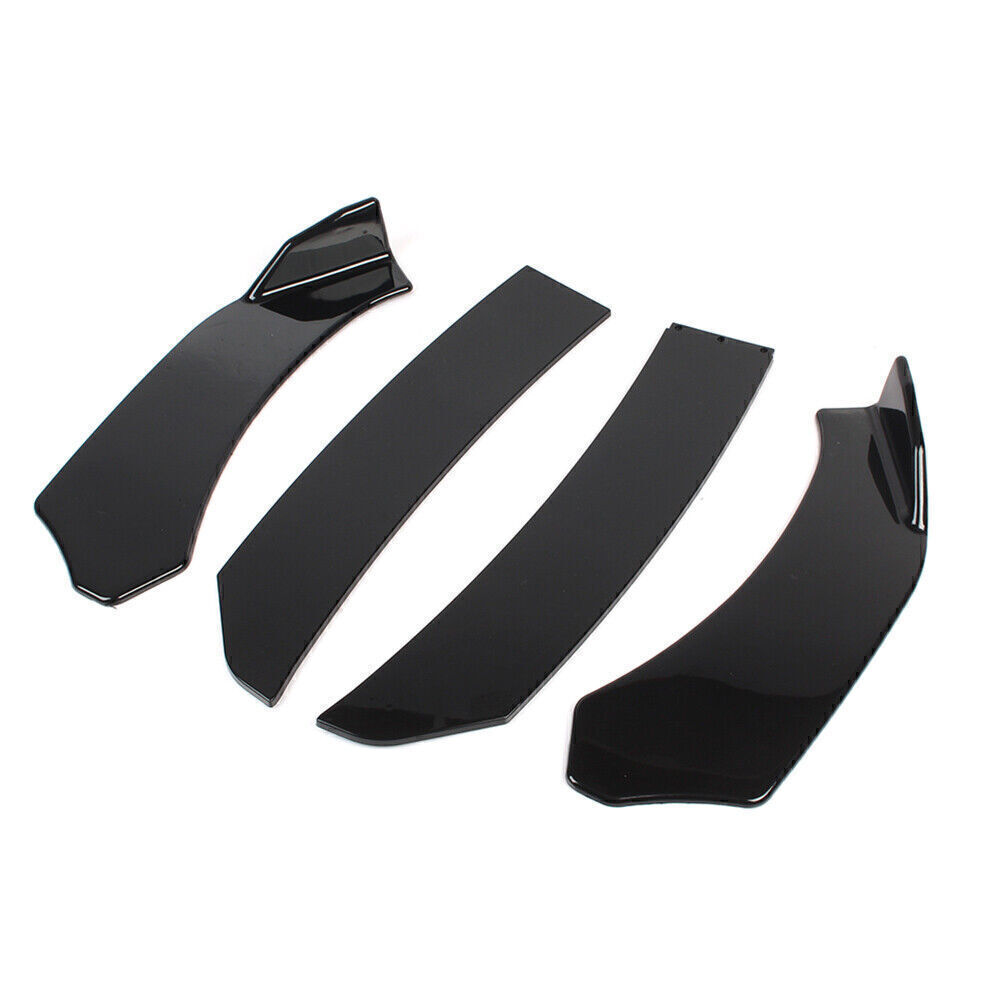 Universal Glossy Car Front Bumper Chin Protector Guard Lip Body Spoiler ...