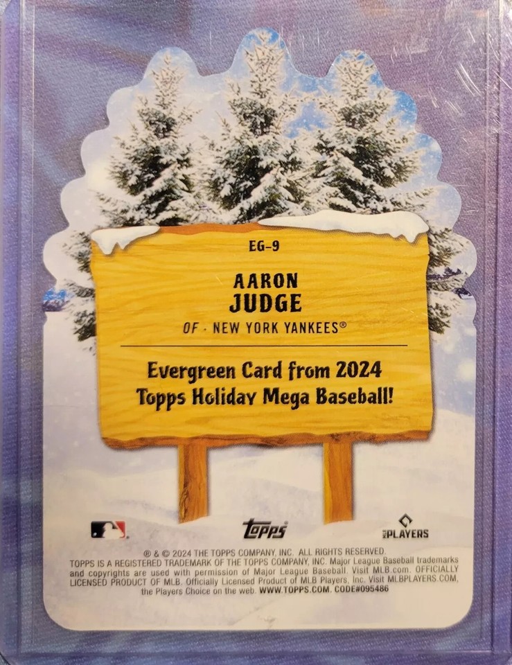 Aaron Judge Evergreen Holo Advent Exclusive Topps Holiday #EG-9 | eBay