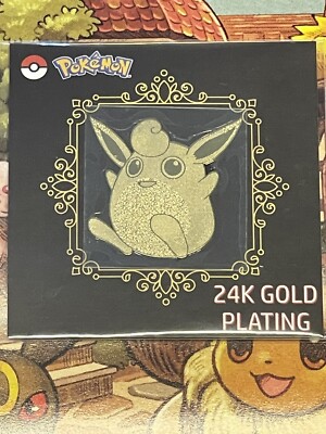 24k Gold Plated Pokémon Wigglytuff Sticker Pack Fresh | eBay