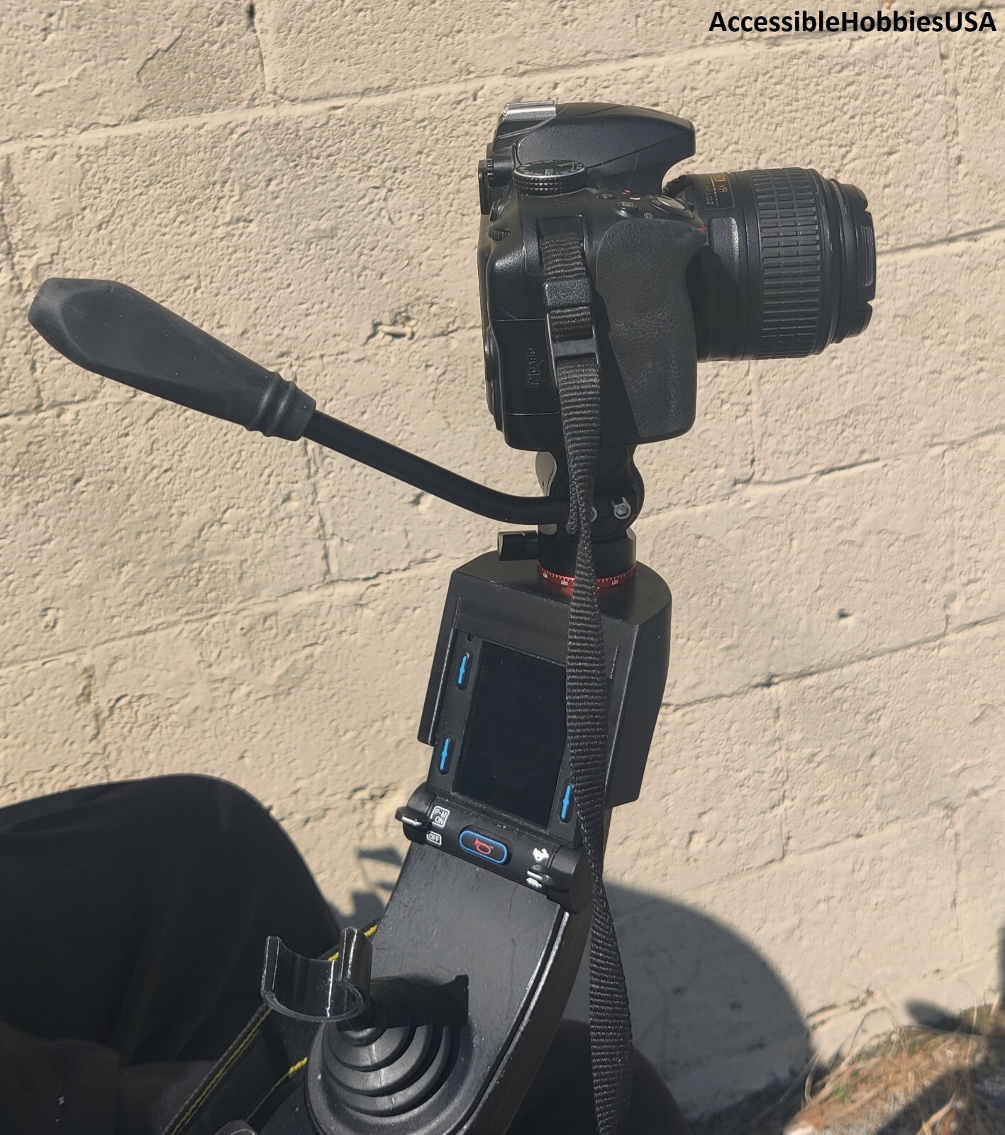 Permobil Electric Wheelchair Joystick DSLR Camera GoPro Cam Gimbal ...