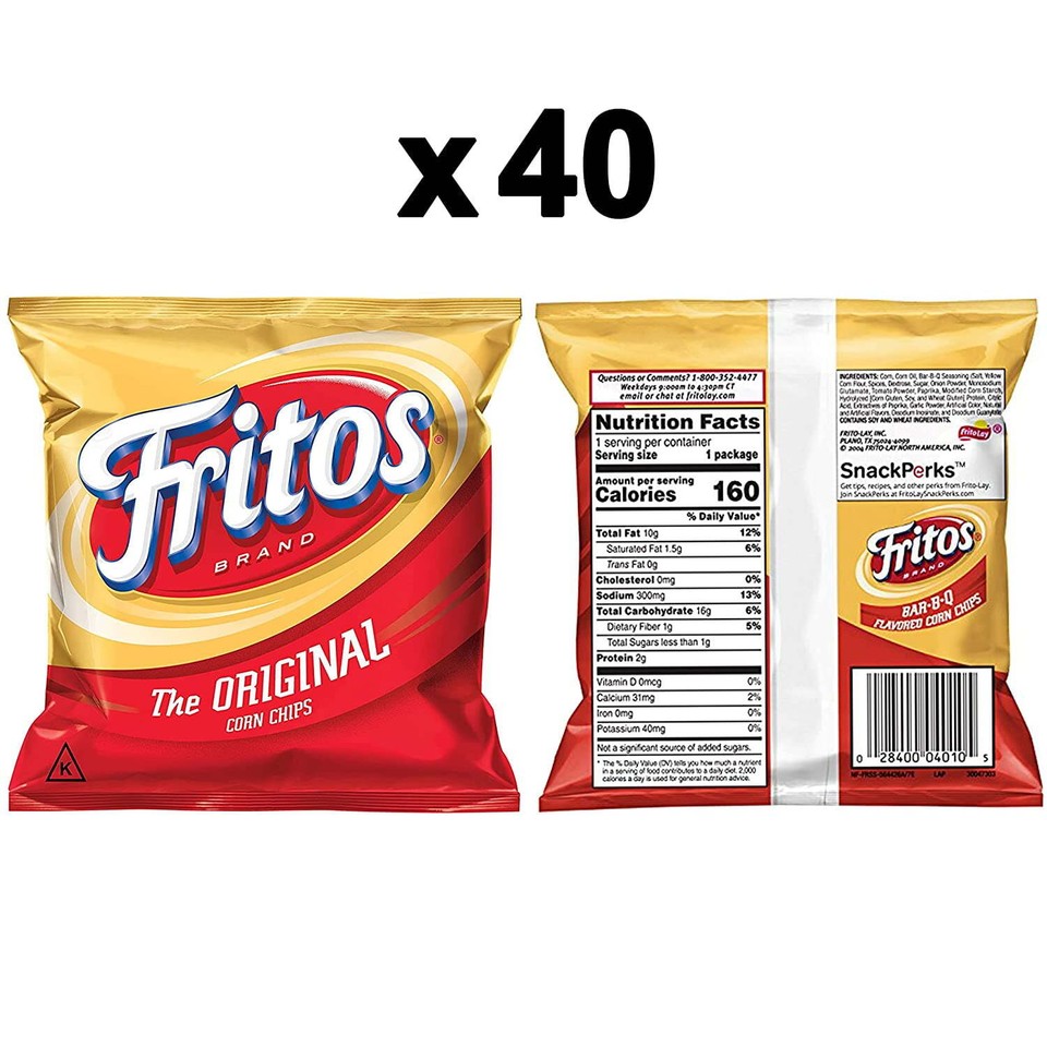 Fritos Original Corn Chips, 1 oz, 40 Count | eBay