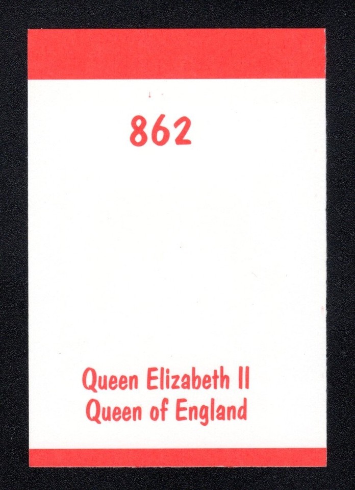 Queen Elizabeth II of England Vintage 1987 Motto Game Trivia Card #862 ...