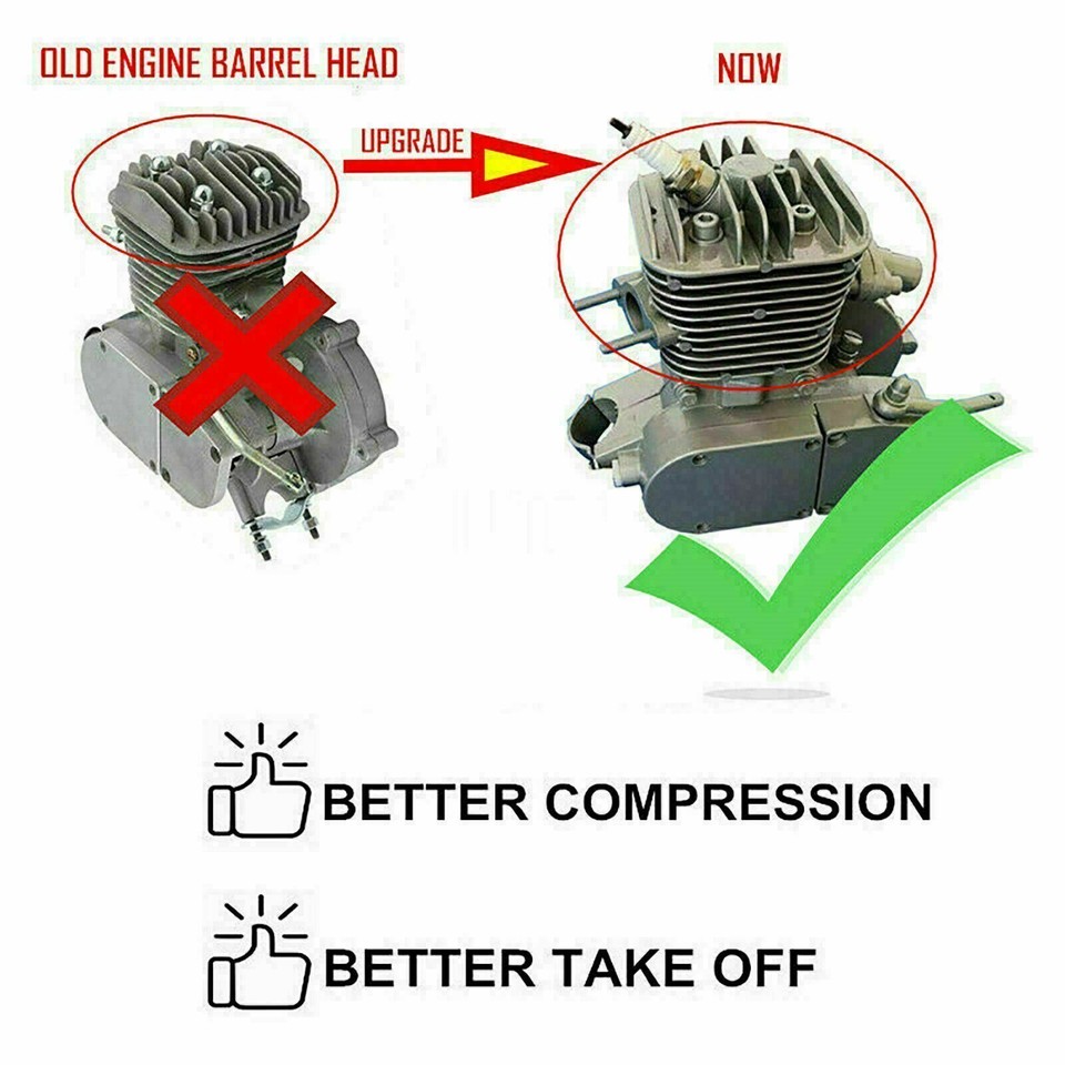 BT80 2 Stroke 80CC Bicycle Engine Motor Kit Fit for Motorized Cycle ...