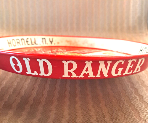 Vintage OLD RANGER Beer Tray Hornell Brewing Hornell NY Bar Advertising ...