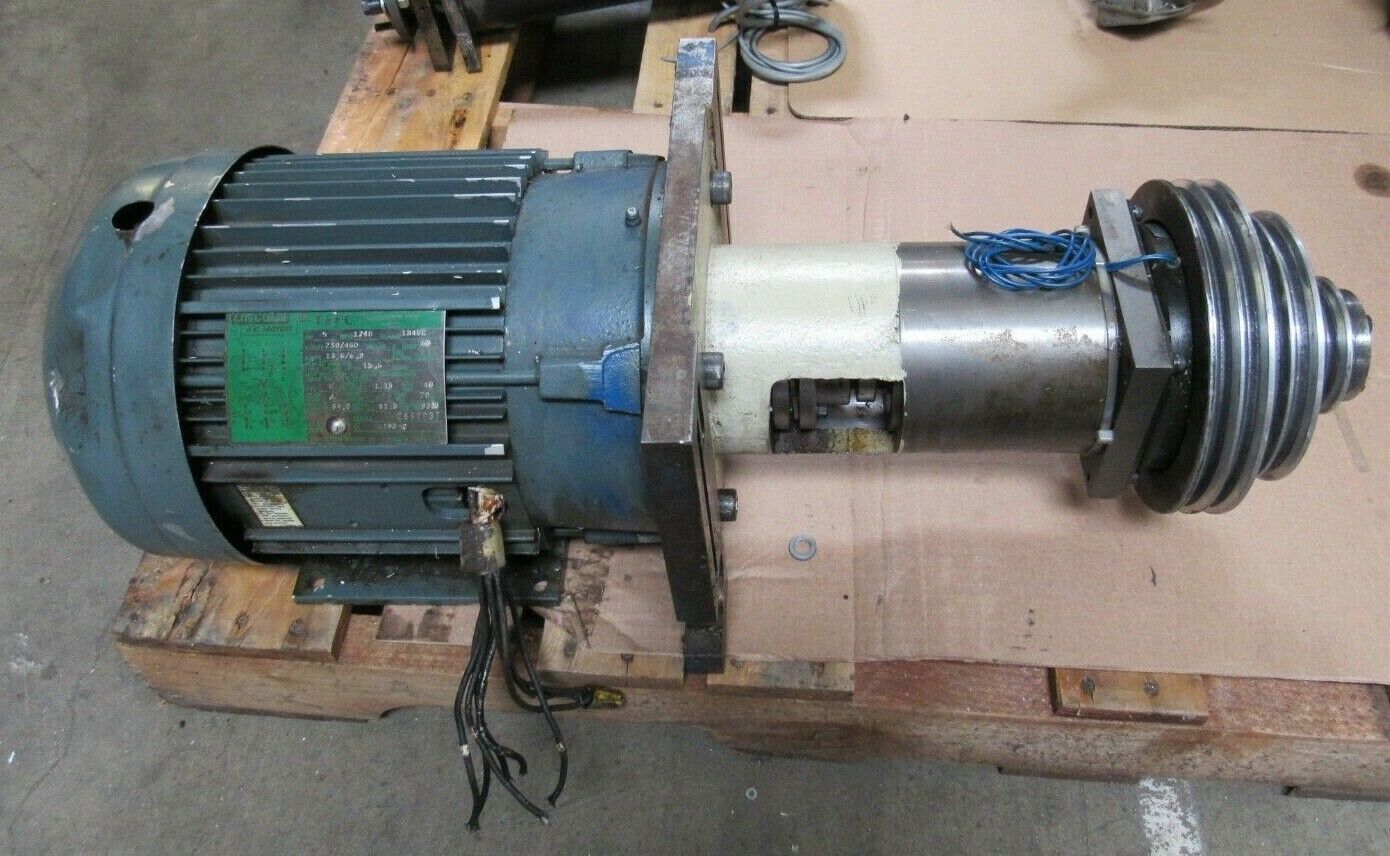 LINCOLN AC MOTOR TEFC, T-4190-C, 5HP 1740RPM 230/460V 3PHASE 15.6AMPS ...