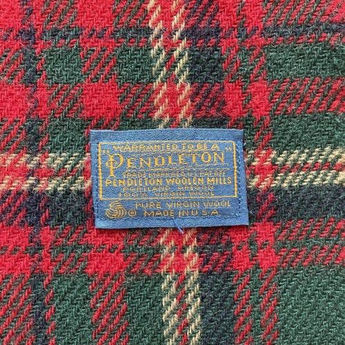 Vintage Pendleton Blanket 100% Pure Virgin Wool Fringe Red Plaid 72x52 USA Made | eBay
