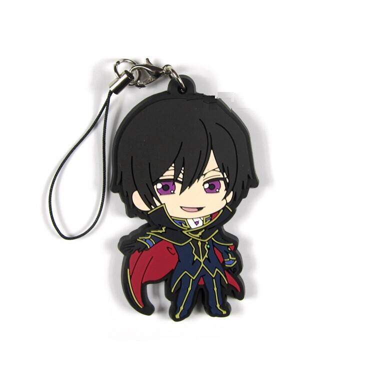 Code Geass Lelouch of the Rebellion CC Keychain Keyring Anime Rubber ...
