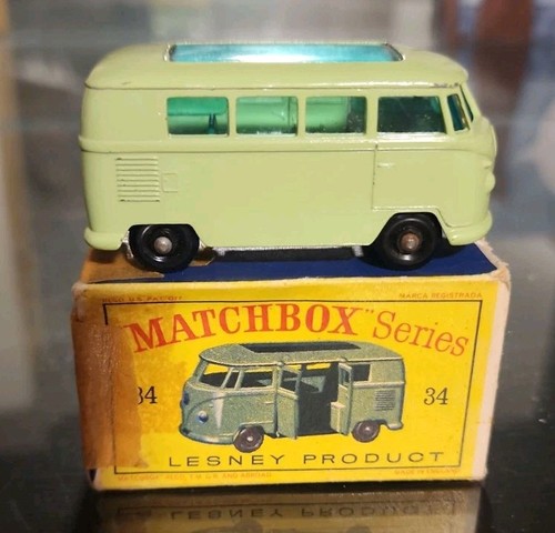 Vintage Matchbox Lesney No. 34 Volkswagen Camper Van With Original Box | eBay
