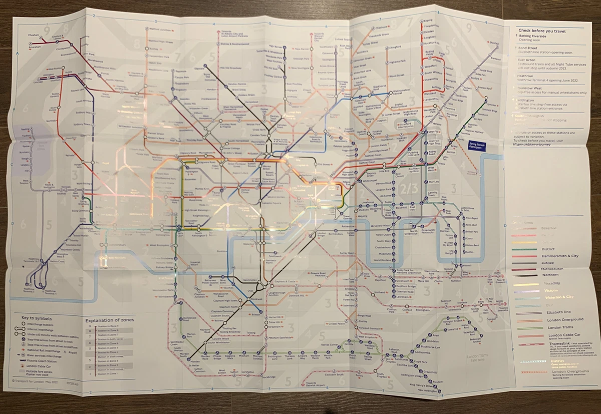 Printable London Underground Map 2022
