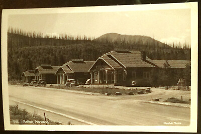 BELTON, MONTANA, Photo Post Card, Flathead County, MERCANTILE, ROADSIDE, AUTOS | eBay
