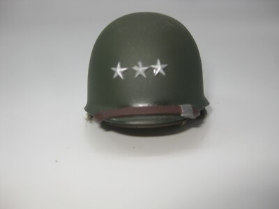 WW2 USA AMERICAN MINIATURE US 3 STARS GENERAL M1 SHELL HELMET HELM 1/6 ...