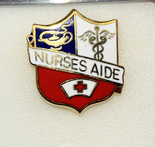 Vintage Enamel Gold Filled Nurse's Aide Pin 1974 | eBay