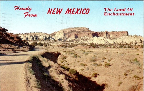 1963, Road to Kit Carson Cave near GALLUP, New Mexico Postcard - H.S ...