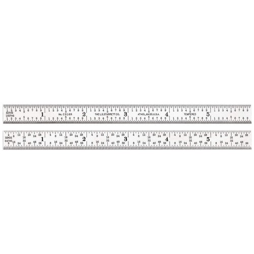 STARRETT C416R-48 Steel Rule,Heavy Spring-Tempered,48 In | eBay