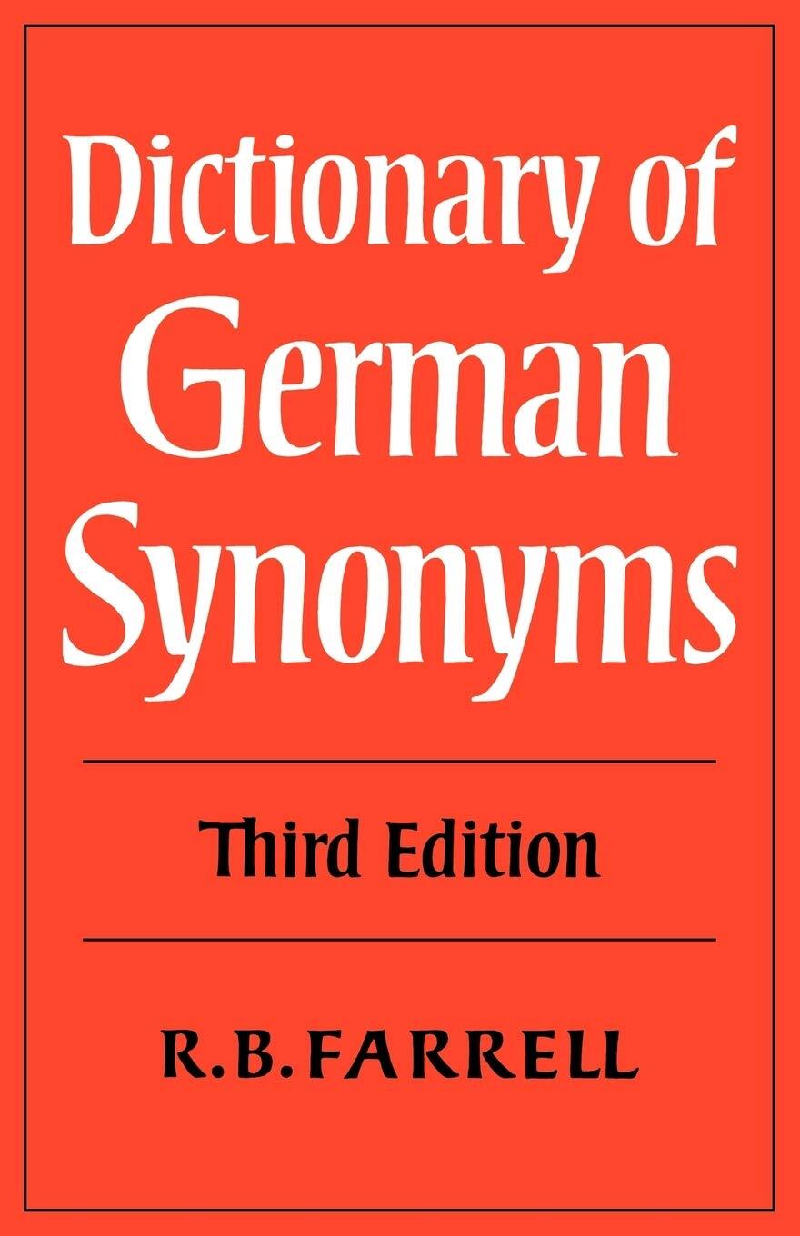Dictionary of German Synonyms 3ed 9780521290685 | eBay