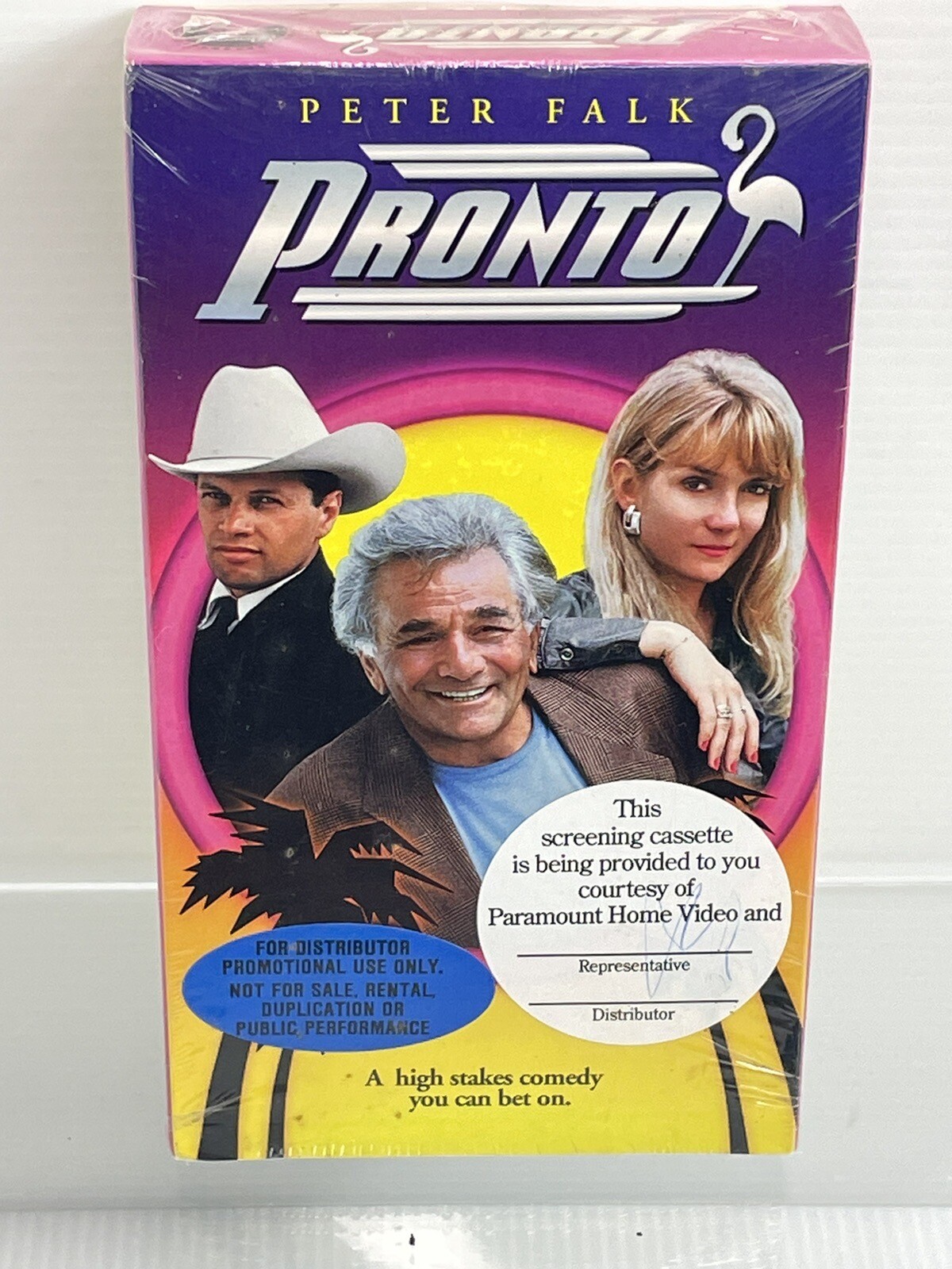 PRONTO VHS 1997 Peter Falk MAFIA CHASE COMEDY Screener Promo Copy New ...