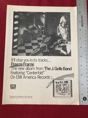 The J. Geils Band Freeze Frame Album 1981 Print Ad - Great To Frame! | eBay