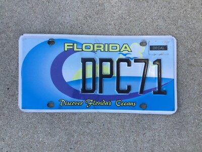 FLORIDA - DISCOVER FLORIDAS OCEANS - LICENSE PLATE | eBay