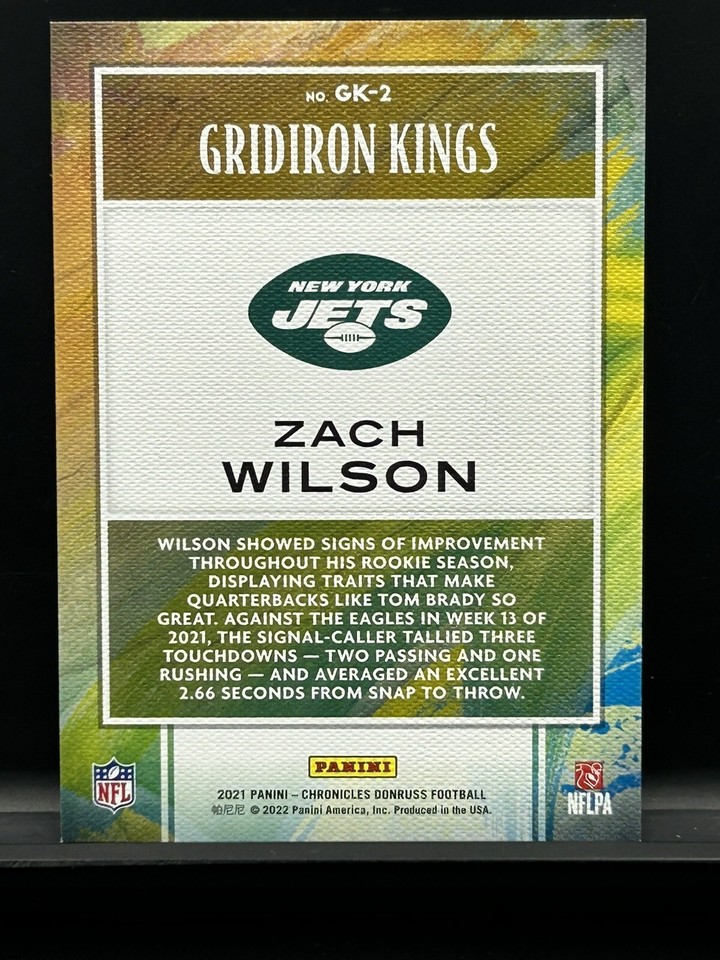 Zach Wilson Gridiron Kings 2021 Panini Chronicles Rookie Card #GK-2 | eBay