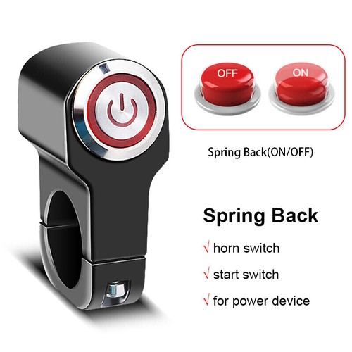 Motorcycle Handlebar Control Start Switch Momentary Horn Push Button ...