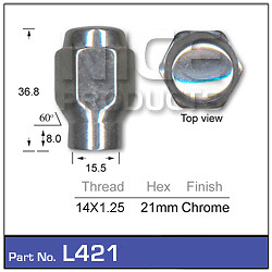 NICE PRODUCTS Wheel Nut L421 L421 | eBay