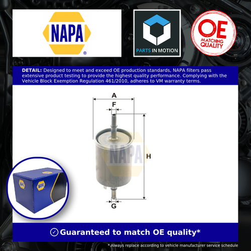 Fuel Filter fits DAEWOO LACETTI KLAN 1.4 1.6 1.8 2002 on NAPA 25121074 ...