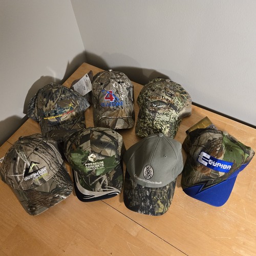 Lot Of (7) Camo Trucker Hats SnapBack Caps Hunting Outdoors Fashion NWT ...