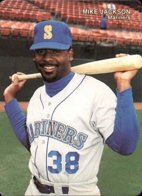 1990 Mothers Cookies - Mike Jackson #19 of 28 Seattle Mariners Baseball ...
