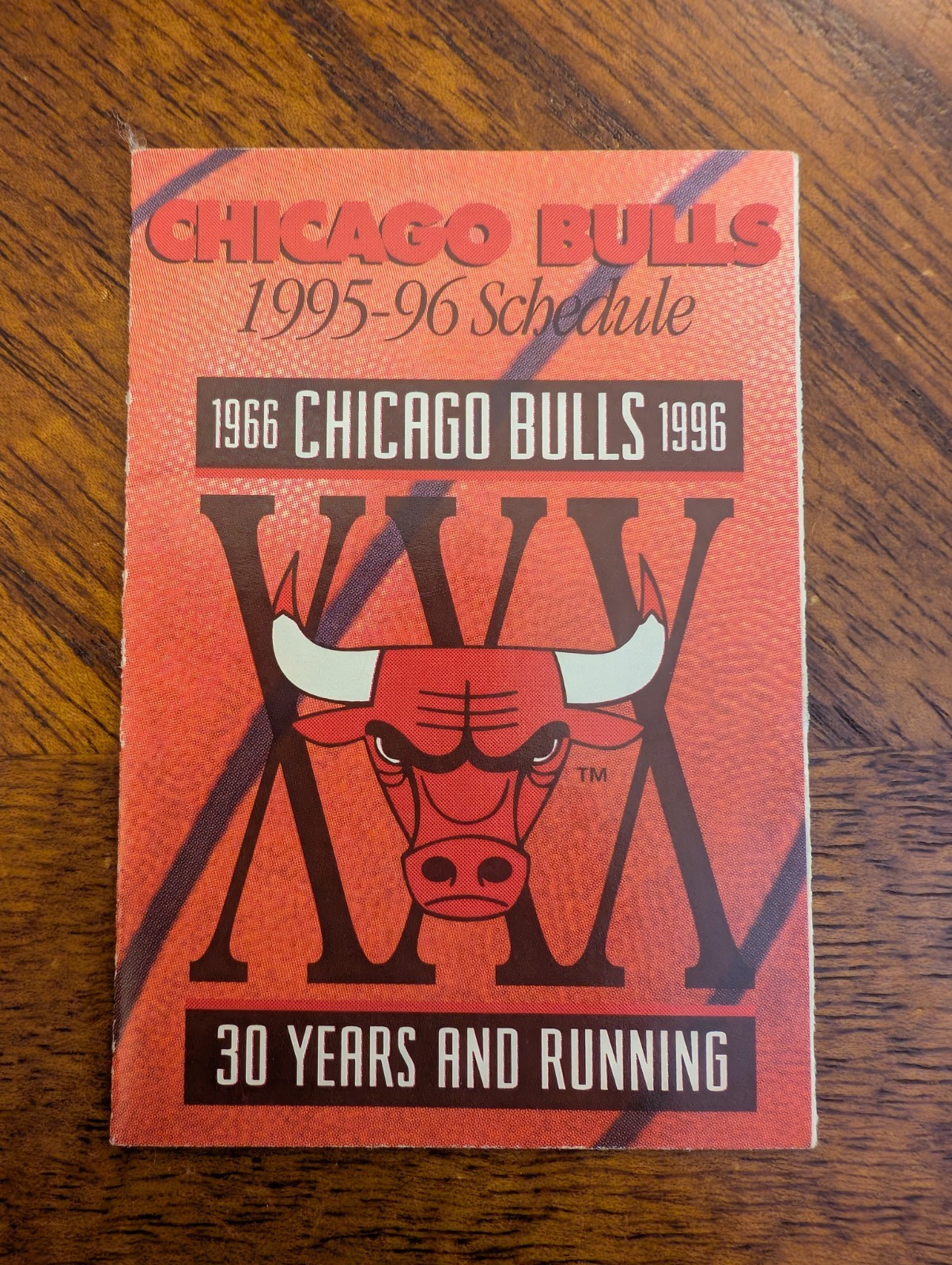 Chicago Bulls 1995-96 Schedule Chicago Bulls Jordan | eBay